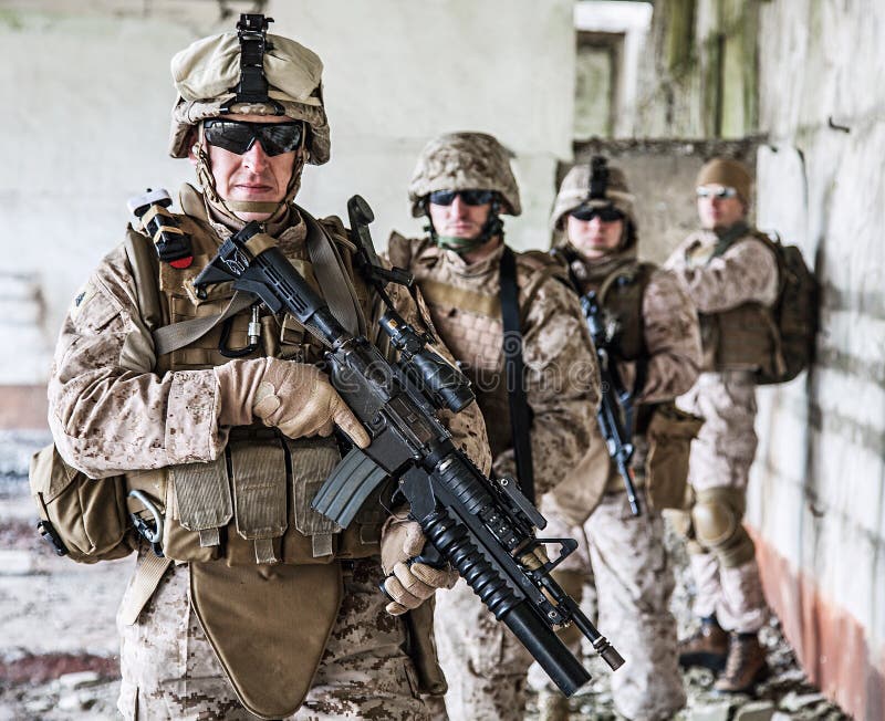 Squad of marines stock image. Image of marine, army, soldier - 40269995