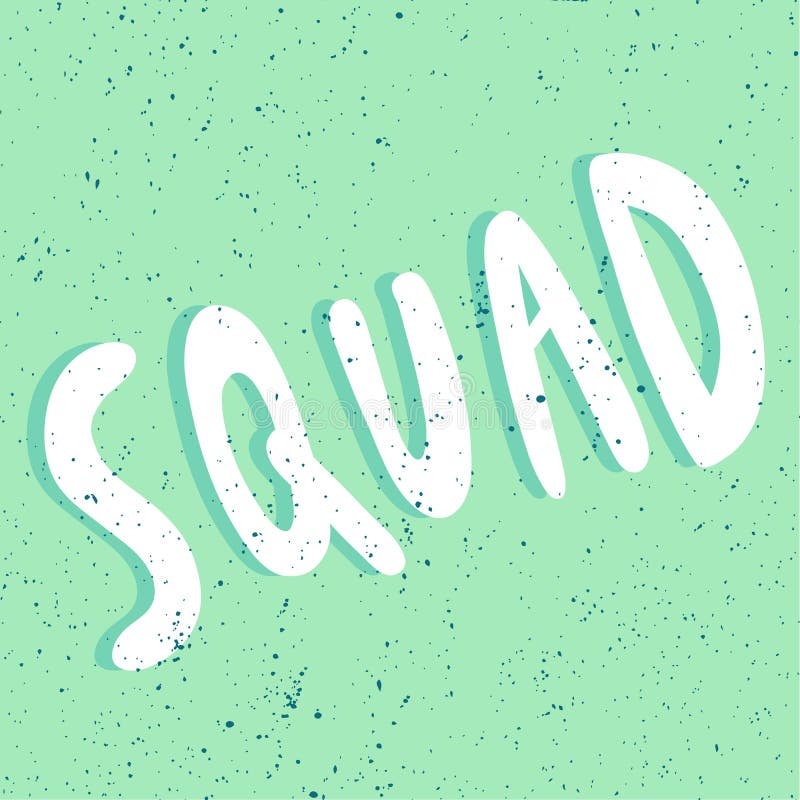 Squad. Sticker for Social Media Content. Vector Hand Drawn Illustration ...