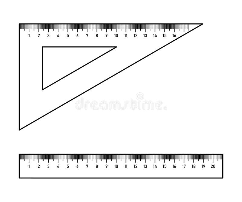 Squadra a Triangolo Del Triangolo E Del Righello Illustrazione ...
