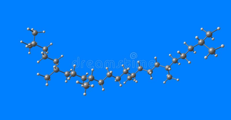 Squalane Molecular Structure Isolated on White Stock Illustration ...
