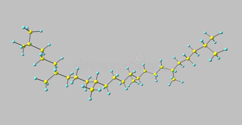 Squalane Molecular Structure Isolated on White Stock Illustration ...
