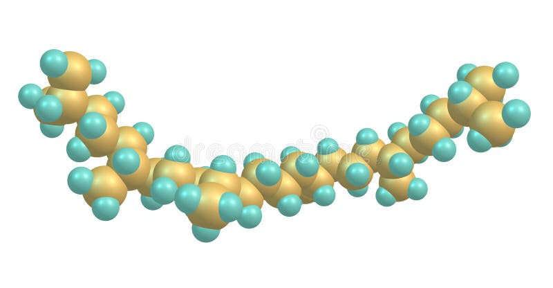 Squalane Molecular Structure Isolated on White Stock Illustration ...