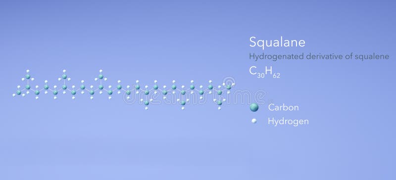 Squalane Molecule, Molecular Structures, Derivative Squalene, 3d Model ...