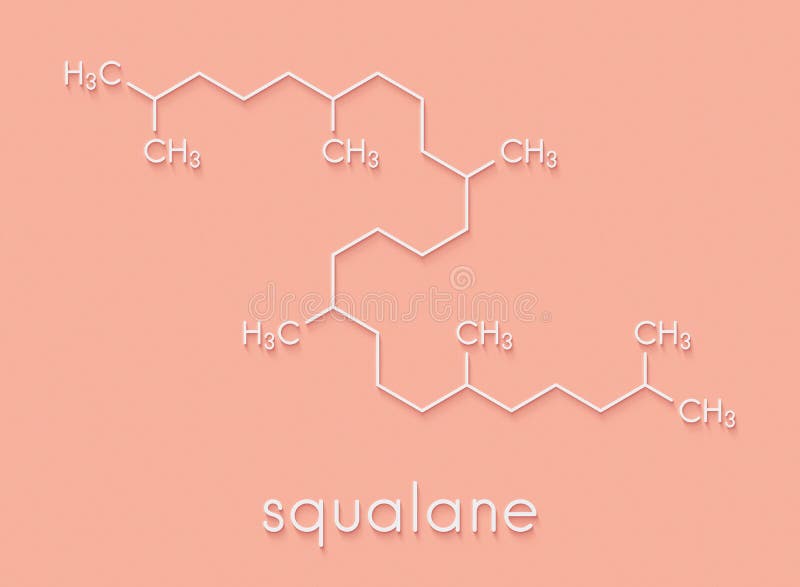 Squalane Molecule. it is Used in Cosmetics As Emollient and Moisturizer ...