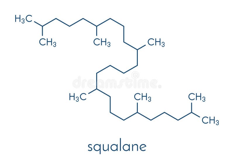 Squalane Molecule. Saturated Compound, Derived from Squalene. Used in ...