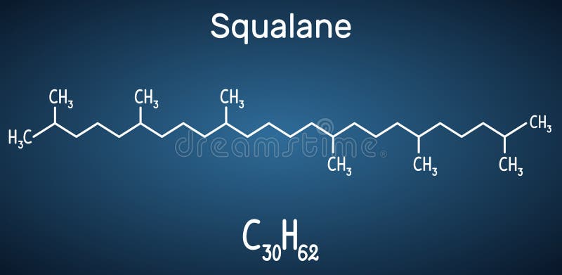 Squalane Molecule. it is Used in Cosmetics As Emollient and Moisturizer ...