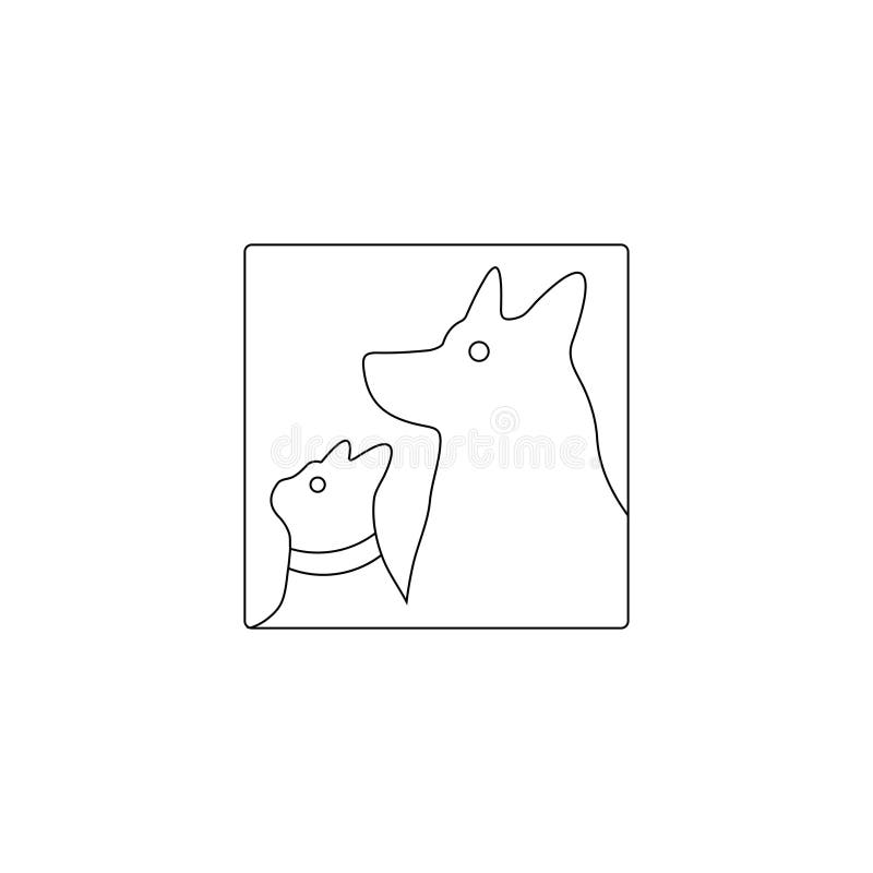 Square Cat Cat and Dog Animal Logo Stock Illustration - Illustration of ...