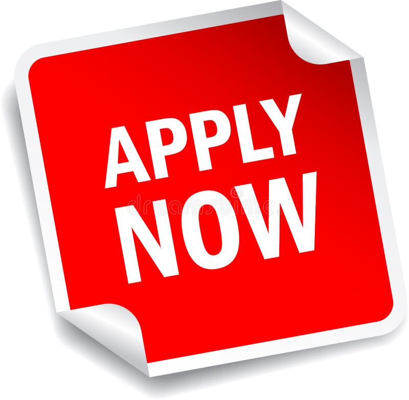 Apply now vector sticker stock illustration. Illustration of clean ...