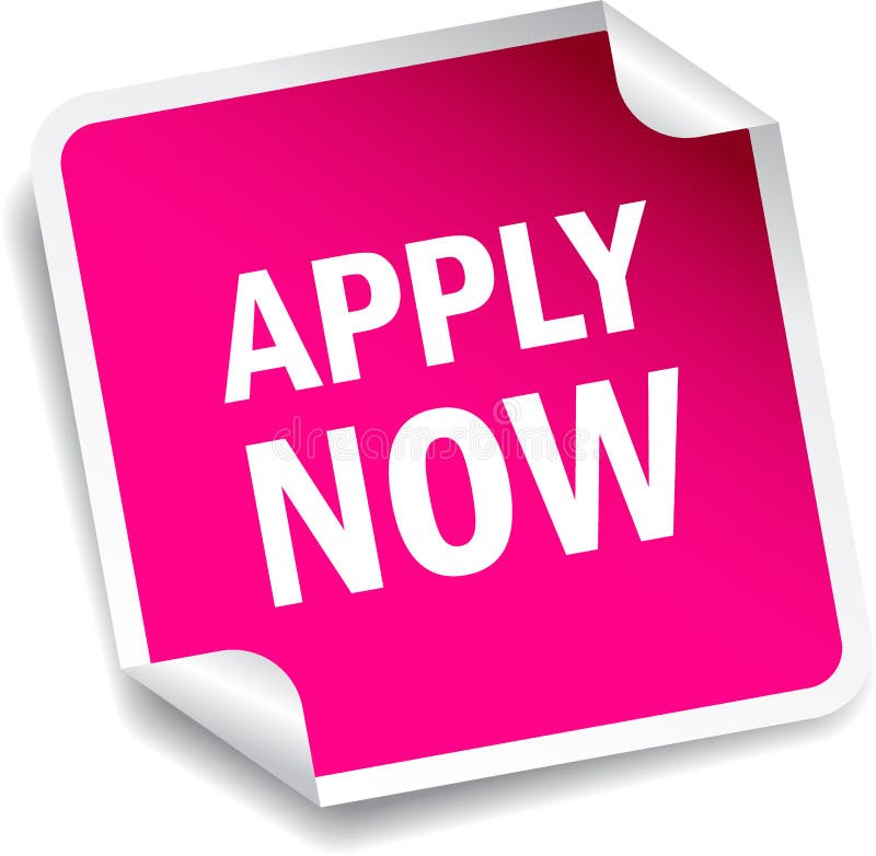 Apply now vector sticker stock illustration. Illustration of element ...