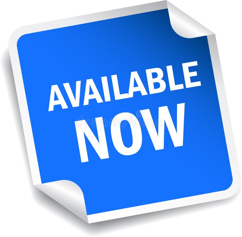 Available Now Vector Sticker Stock Illustration - Illustration of avail ...