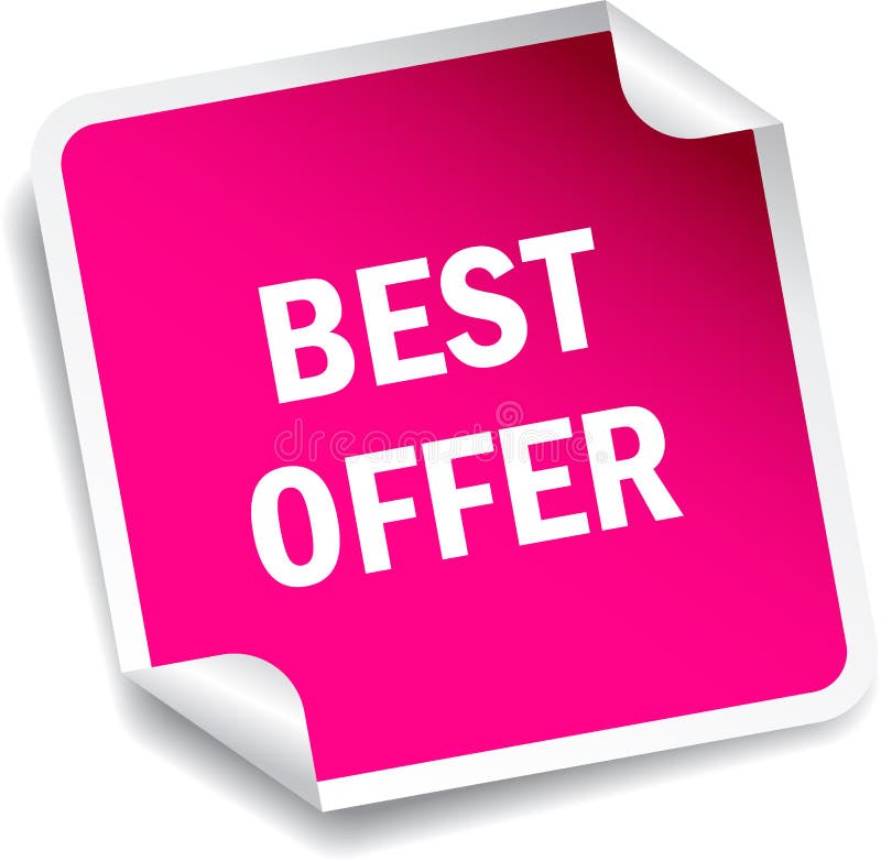 Best Offer vector sticker stock illustration. Illustration of booking ...