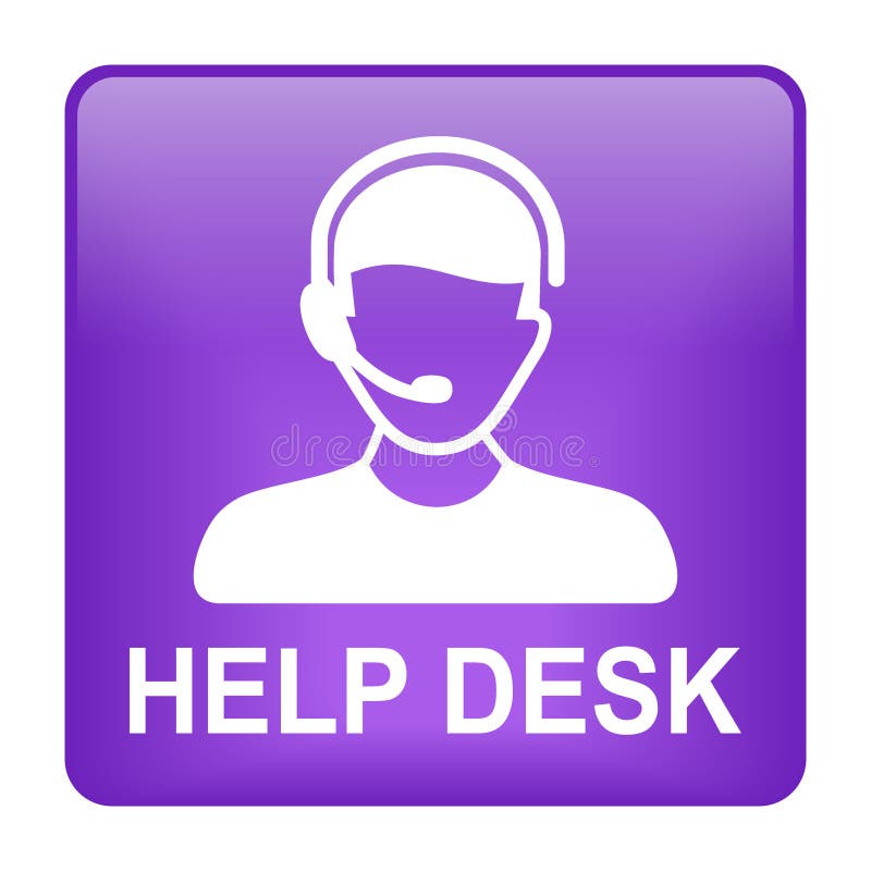 Help Desk Support Icon Web Button Stock Illustration - Illustration of ...
