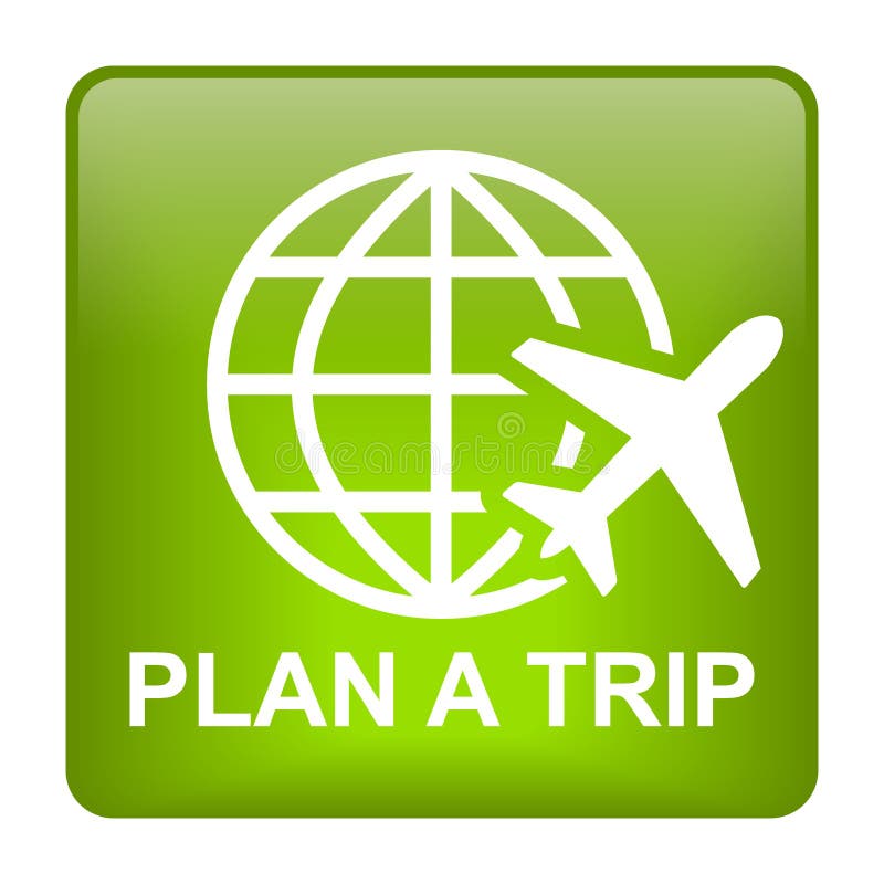 Plan a trip icon stock illustration. Illustration of line - 223710144