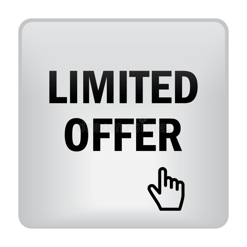 Limited Offer Vector Icon Button Stock Illustration - Illustration of ...