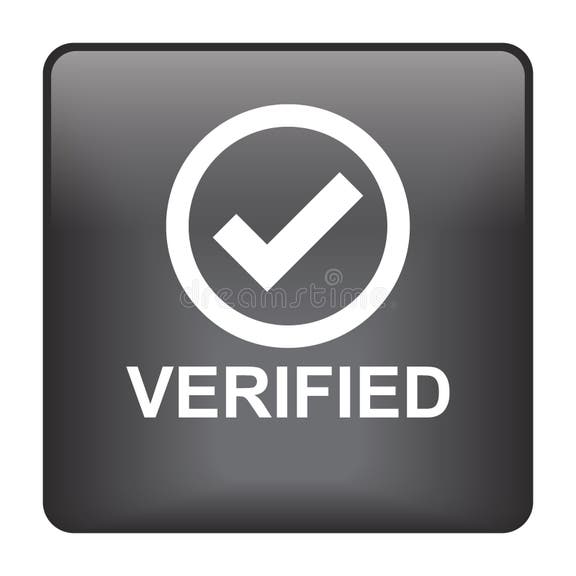 Verified Tick Button Transparent Stock Illustration - Illustration of ...