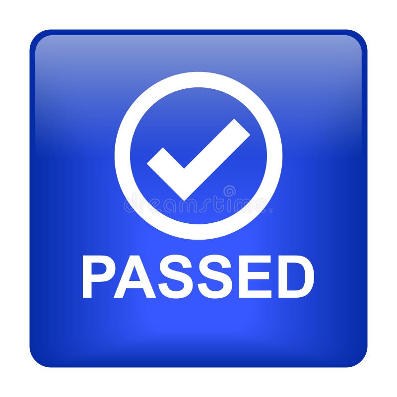 Passed Tick Button Transparent Stock Illustration - Illustration of ...