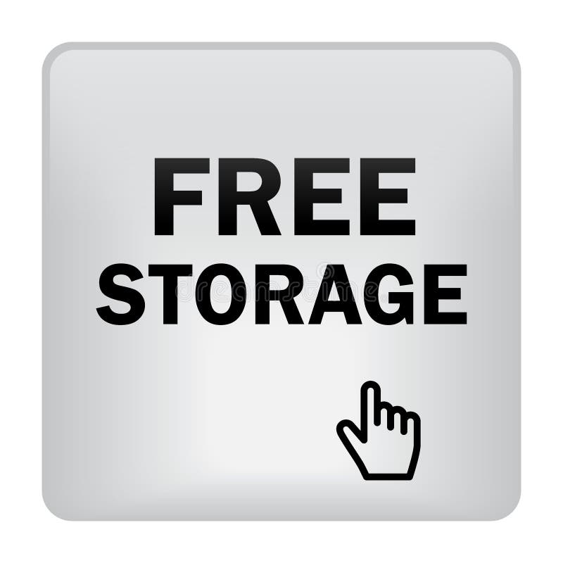Free Storage Icon Button on White Stock Illustration - Illustration of ...