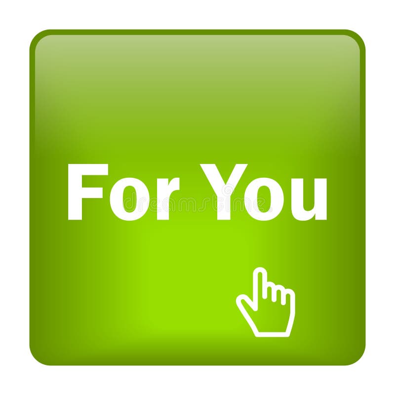 For You Icon Button on White Stock Illustration - Illustration of ...