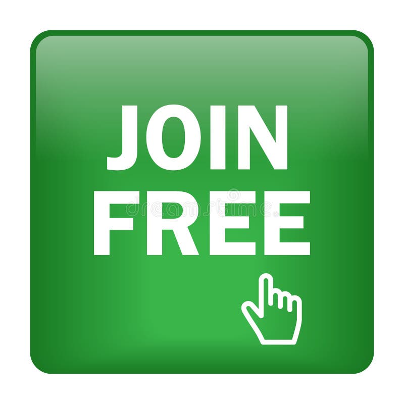 Join Free Icon Button on White Stock Illustration - Illustration of ...