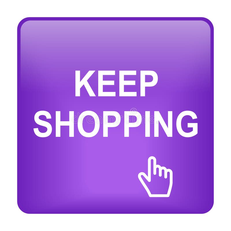 Keep Shopping Icon Web Button Stock Illustration - Illustration of ...