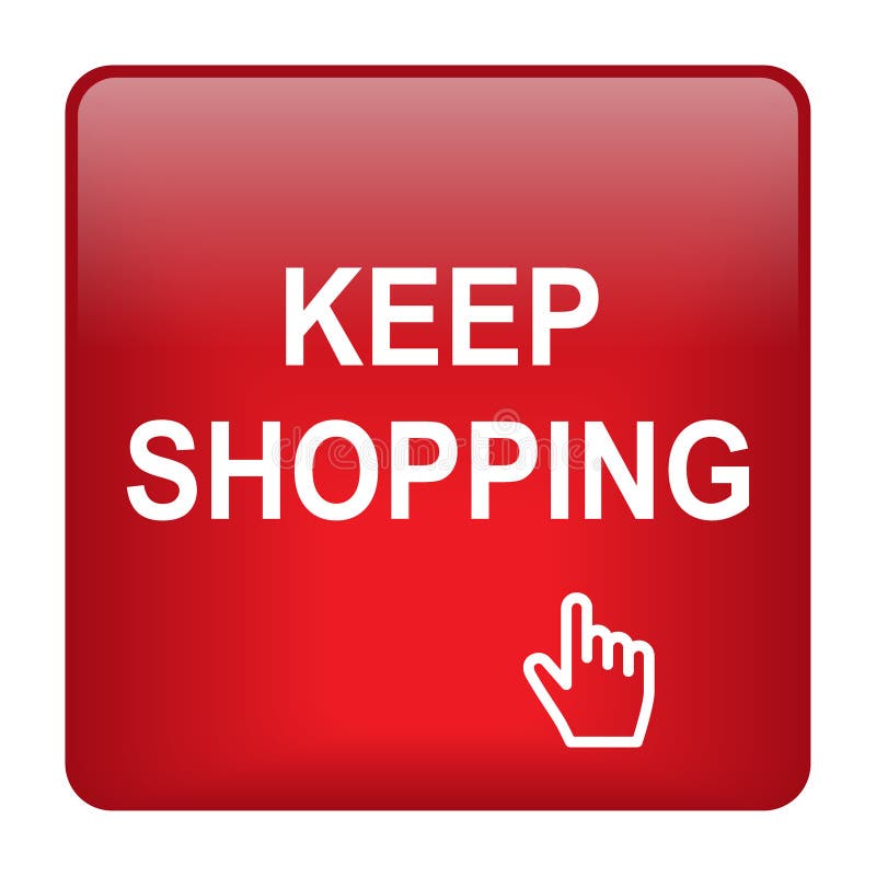 Keep Shopping Icon Web Button Stock Illustration - Illustration of ...