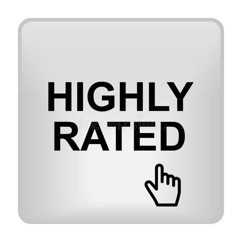 Highly Rated Product Web Button on White Stock Illustration ...