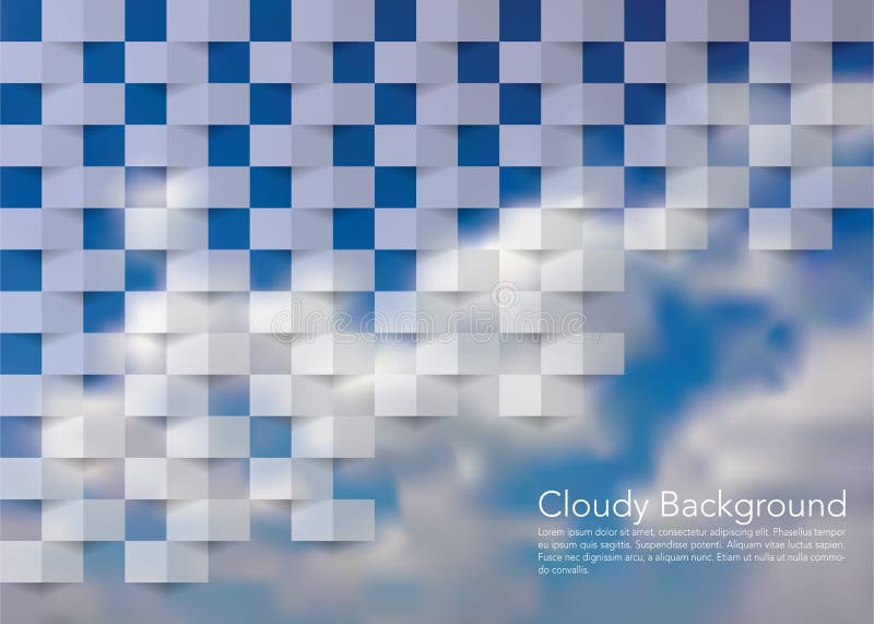 Paper square cloud stock vector. Illustration of nature - 113055900