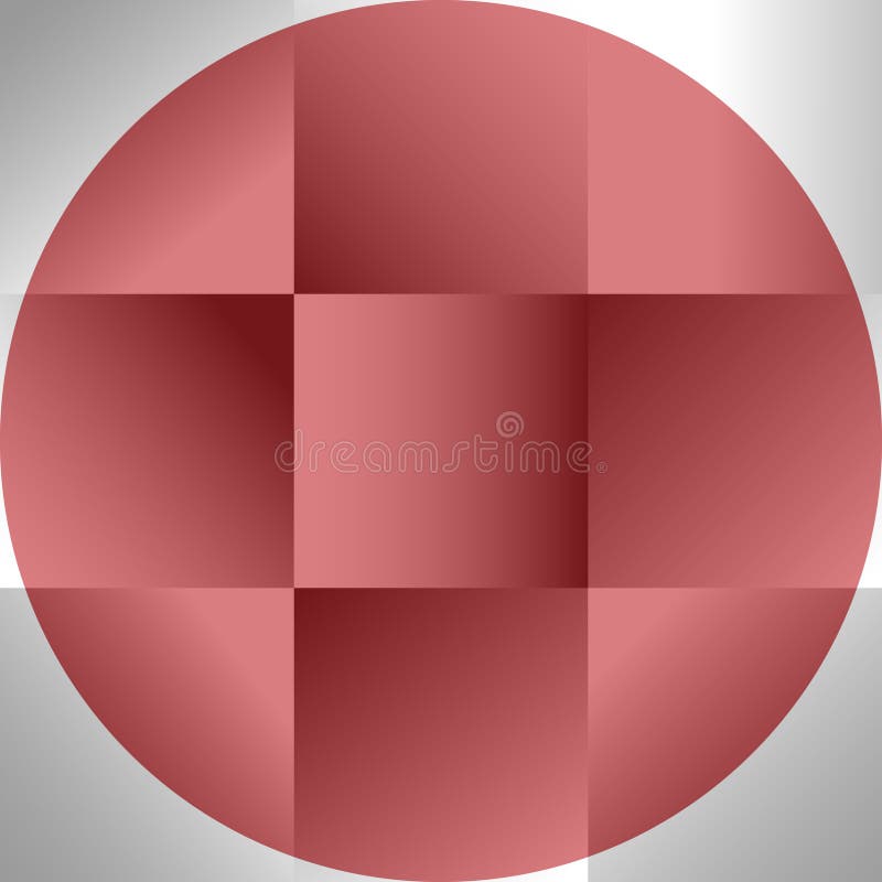 Square Abstract Grey Background with Squares and a Red Circle Stock ...