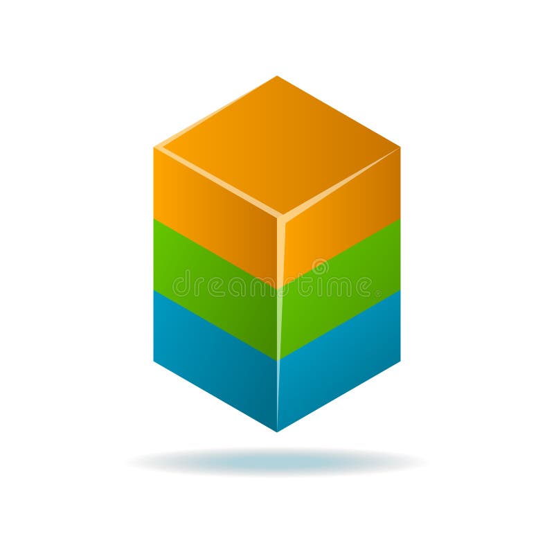 Square Abstract Isolated Element for Logo Stock Vector - Illustration ...