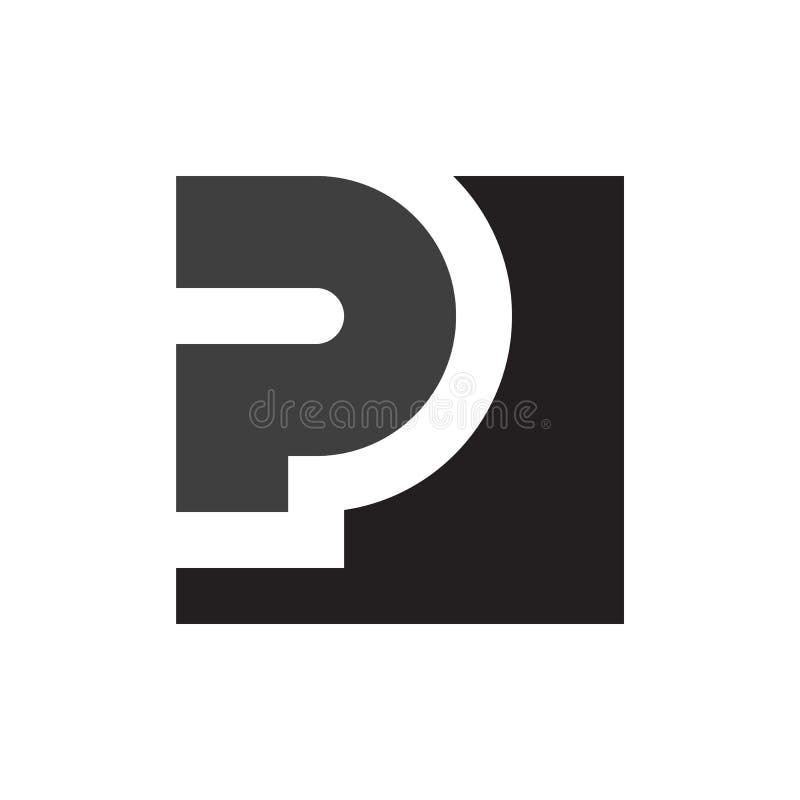 Square abstract P logo stock vector. Illustration of design - 258004838