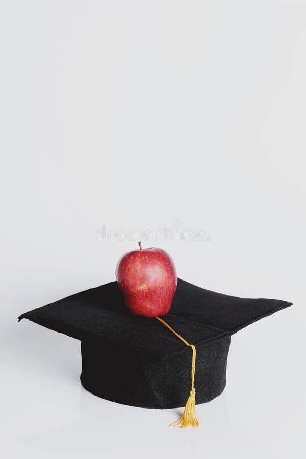 Square academic hat stock image. Image of apple, celebration - 67459751