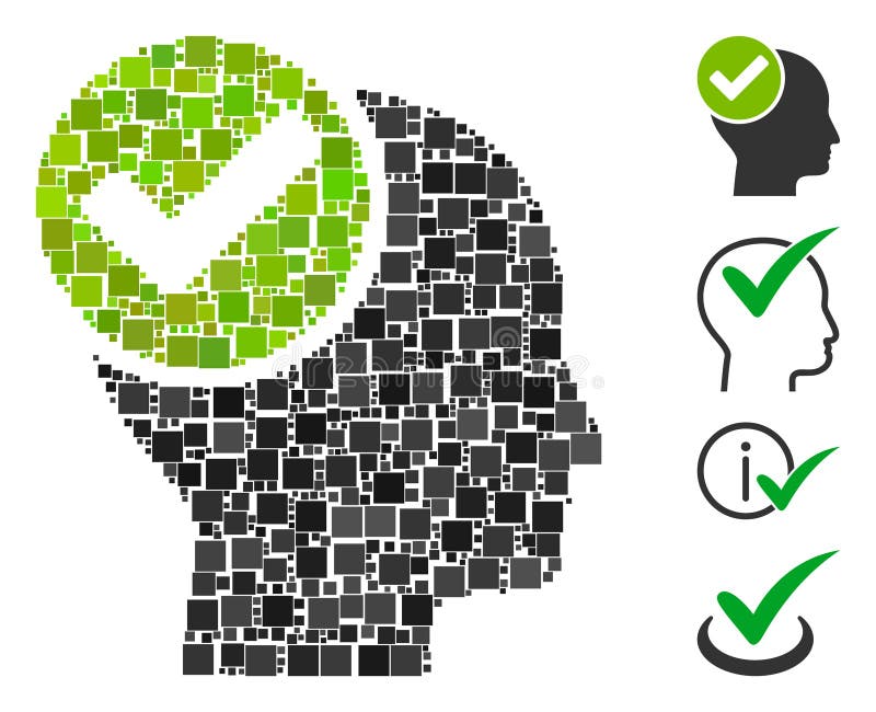 Square Advised Icon Vector Collage Stock Vector - Illustration of ...