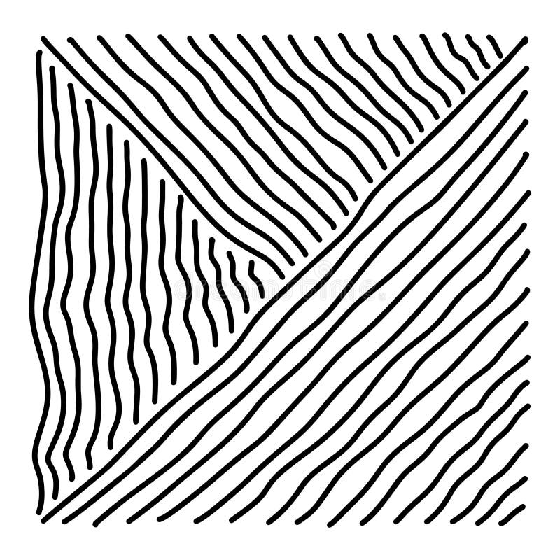 Contemporary Square Aesthetic Hand Drawn Printable Pattern with ...