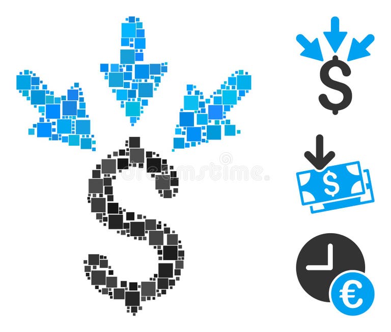 Square Aggregate Payment Icon Vector Mosaic Stock Illustration ...