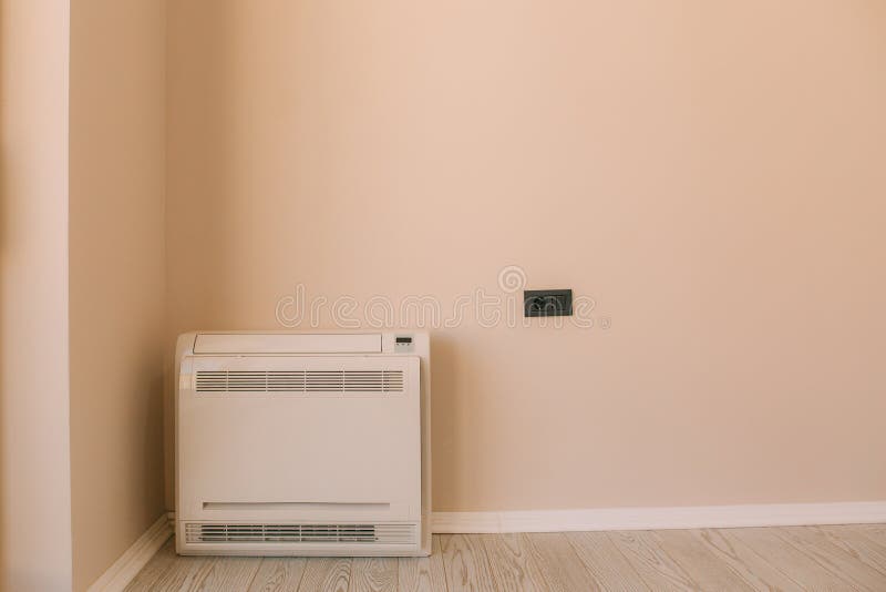 Square Air Conditioner in the Apartment. on the Floor, Split Sys Stock ...