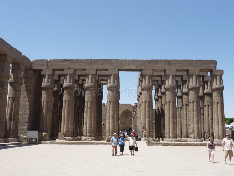 Square with Ancient Columns Editorial Image - Image of egypt, night ...