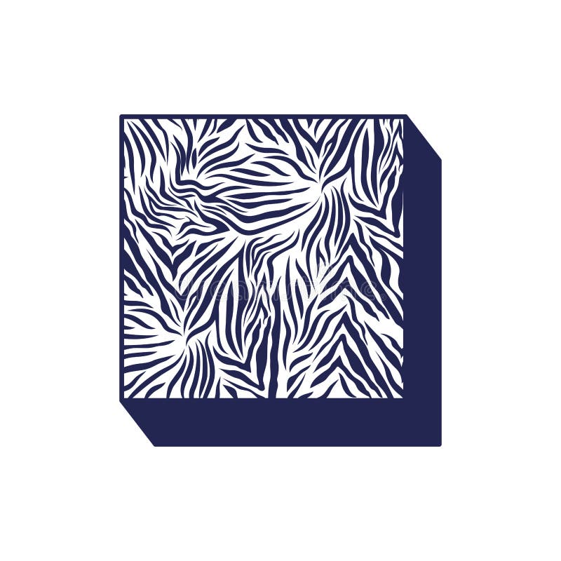 Square with Animal Print Pattern Ninetys Style Stock Vector ...