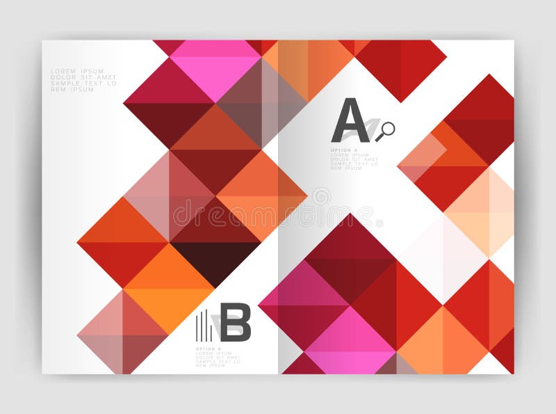 Square Annual Report Brochure A4 Print Template Stock Illustration ...