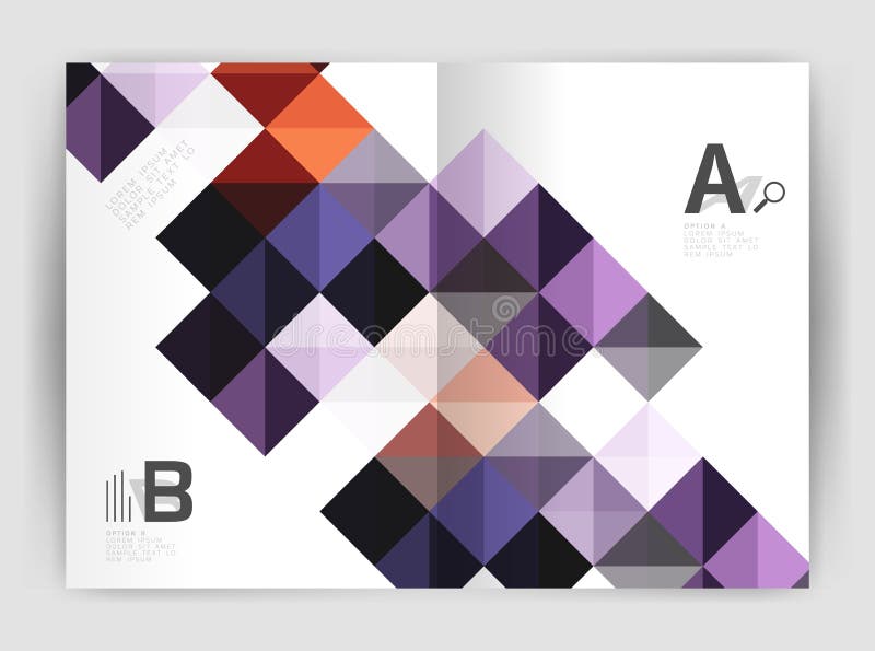 Square Annual Report Brochure A4 Print Template Stock Illustration ...