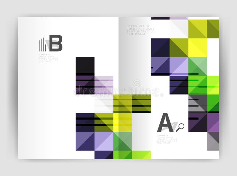 Square Annual Report Brochure A4 Print Template Stock Vector ...