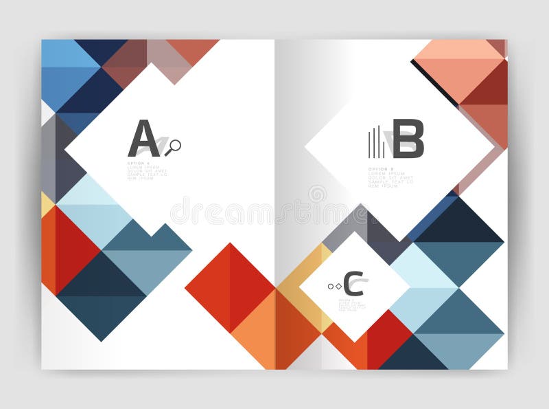 Square Annual Report Brochure A4 Print Template Stock Vector ...