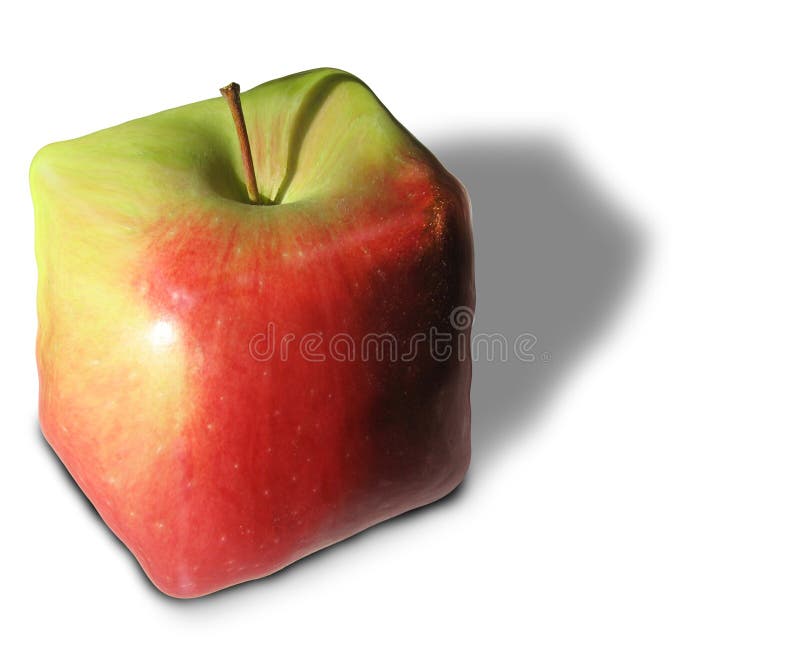 Square Apple stock illustration. Illustration of fake - 23739780