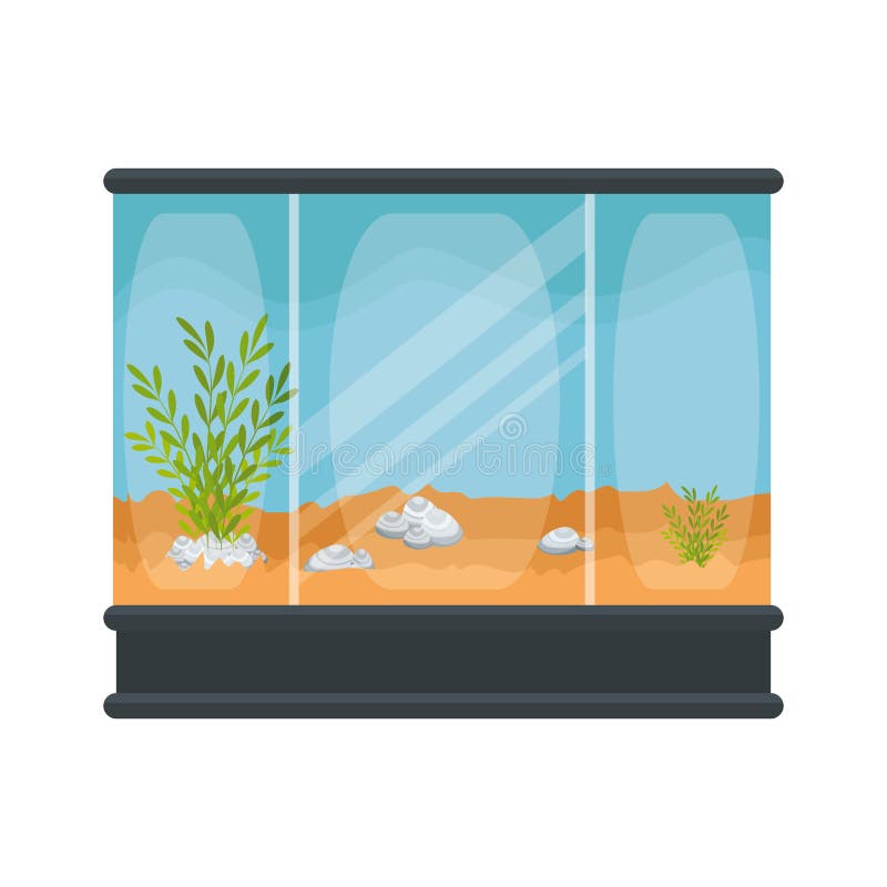 Square Aquarium without Fish Icon Stock Illustration - Illustration of ...
