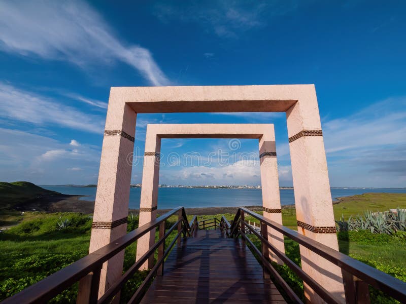 Square Architecture in Penghu Island Stock Photo - Image of asian ...
