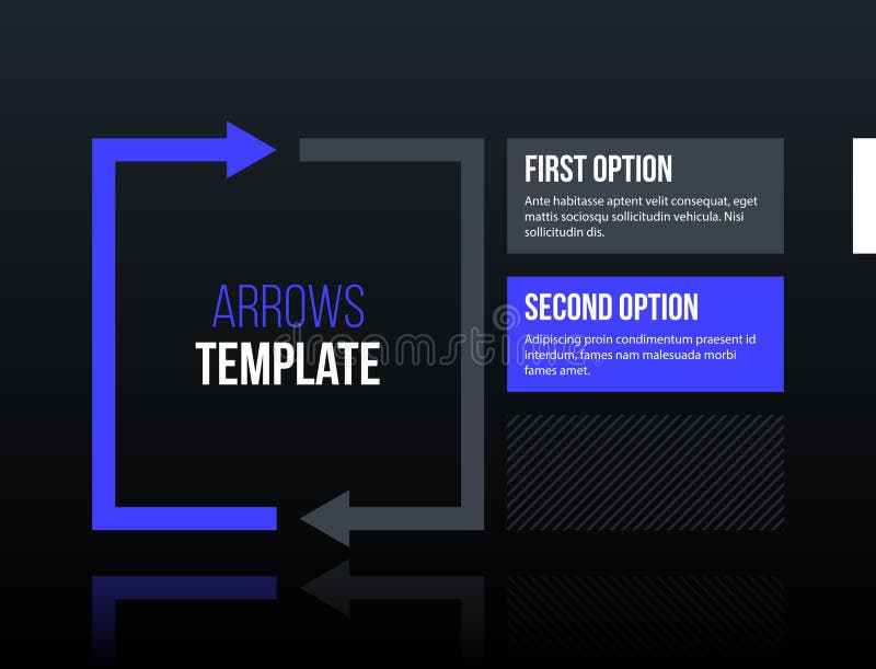 Square Cycle Template with Two Segments in Glossy Business Style. Stock ...