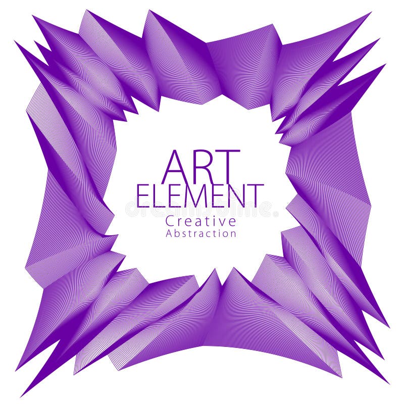 Square Artistic Frame, Vector Abstract Rectangular Linear Art Wi Stock ...