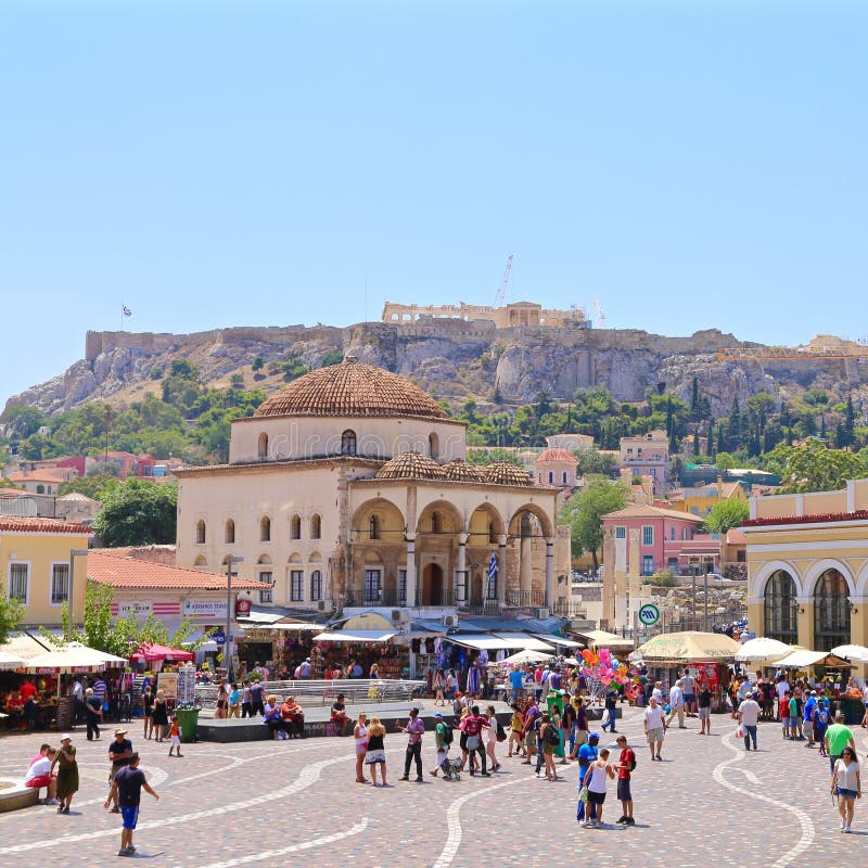Square in Athens editorial photography. Image of parthenon - 66163197