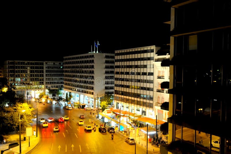 Square in Athens, Greece stock image. Image of building - 8763315