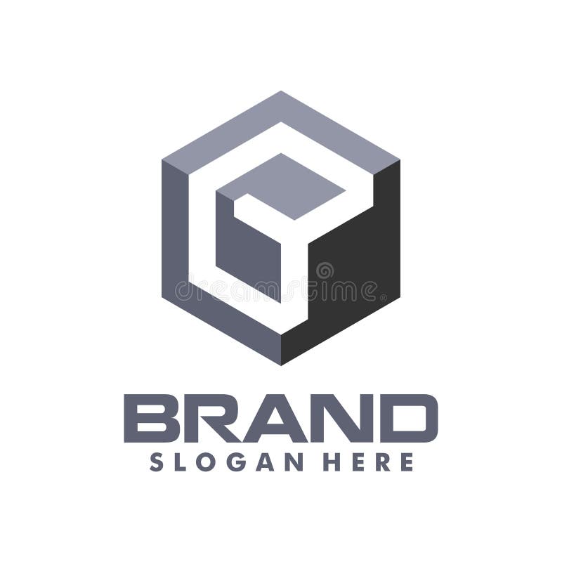 Abstract Square Storage Box Logo Design Vector Illustration Stock ...