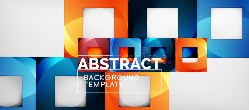 Square Background, Abstract Squares on Grey, Business or Techno ...